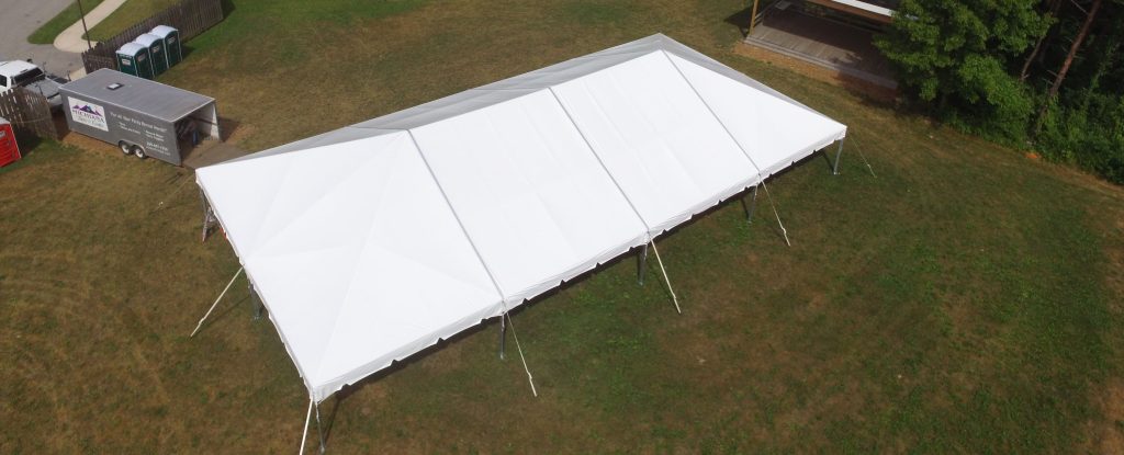 40X80 WHITE WEDDING FRAME TENT SEATS 192 - Michiana Tool and Party Rental